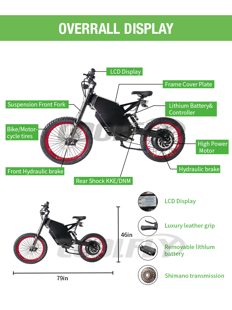 CHEETAH-PRO COOLFLY QS V3 Motor 5000w 8000w 10000w 72v Road Ebike Off-road E 12000w 15000w ...