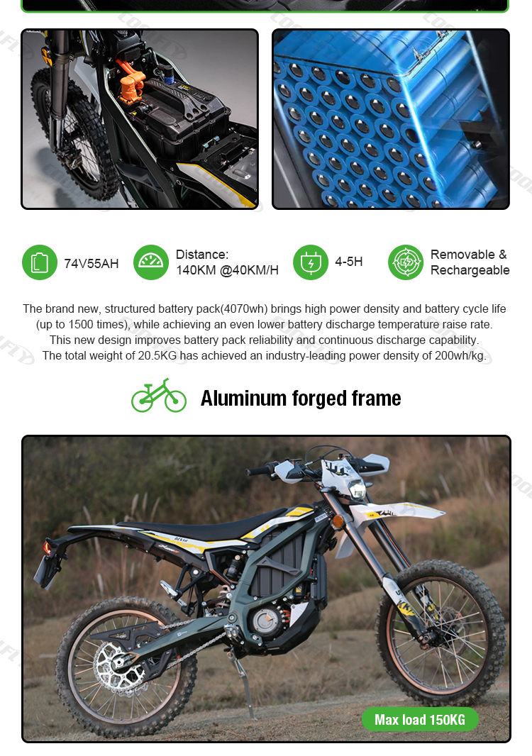 Surron Ultra Bee Electric Dirt Bike 74V 55Ah 90Km/h 12.5Kw Electric ...