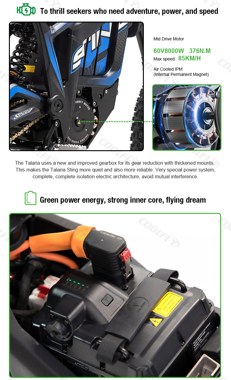 New Talaria Sting R MX4 8000W 45AH 60V Bike Ebike Off Road Electric ...