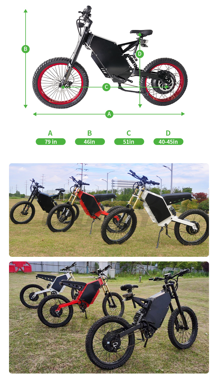 CHEETAH-PRO 72v 3000w 5000w 8000W 12000W 15000W 20000W Most Powerful Steal Bomber Enduro E Bike ...