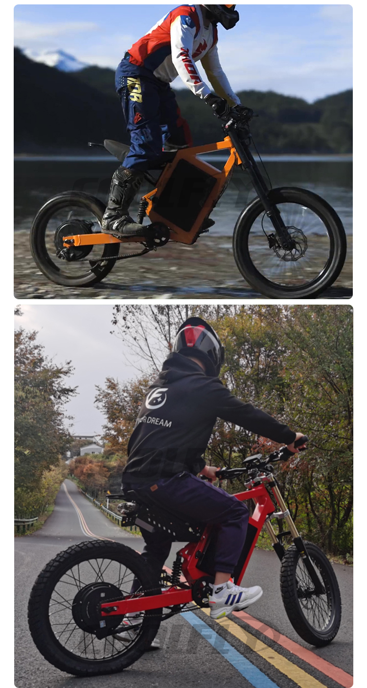 CHEETAH-AIR COOLFLY Stealth Bomber Electric Bike 72V 5000w 8000w 12000w 15kw 20kw B52 Enduro E ...