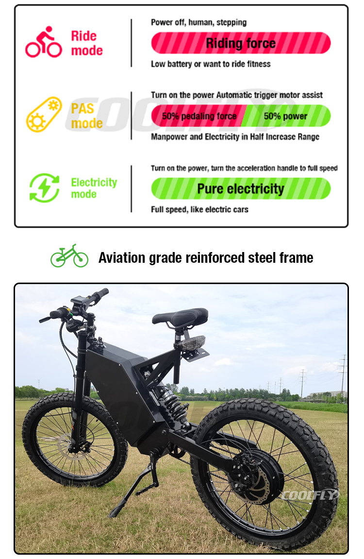 CHEETAH-PRO 2023 Super Faster Full Suspension Mountain Ebike Stealth Bomber Electric Bike 3000W ...